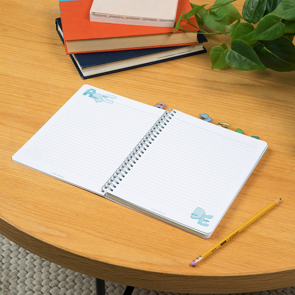 ALPHABET LORE - ABCDE Tabbed Notebook (8.5" Notebook w/ Tabbed Divider ...