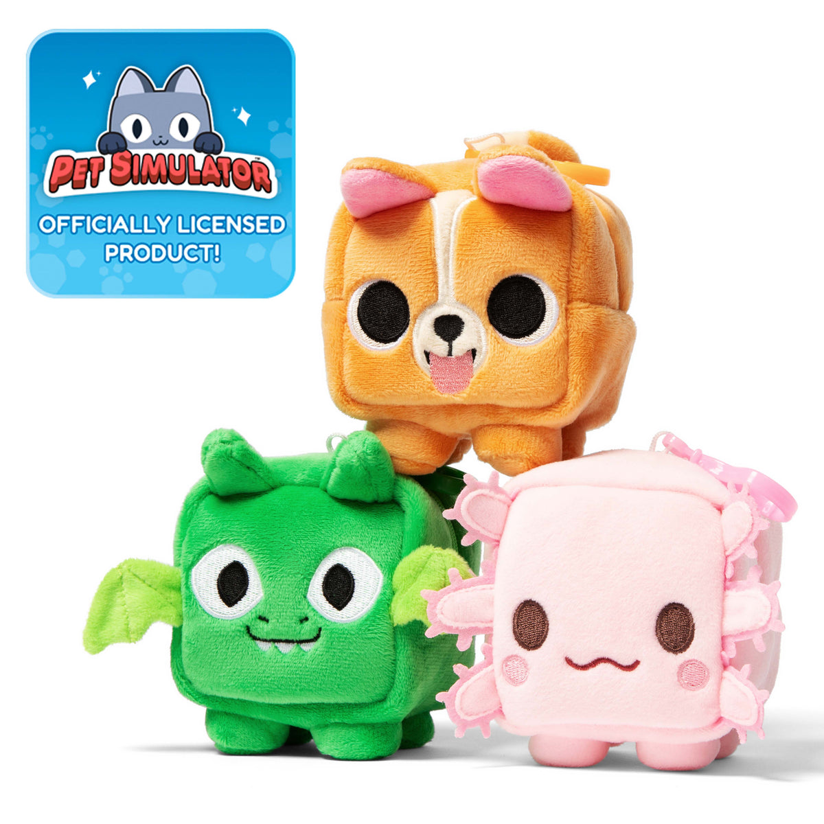 PET SIMULATOR - Plush Pouch Keychains 3-Pack (3" Tall) [Includes DLC ...