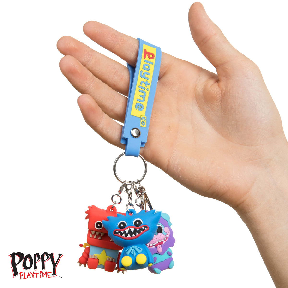 POPPY PLAYTIME - 3D Charm Silicone Keychain w/ Wristband (1.75" Charac ...