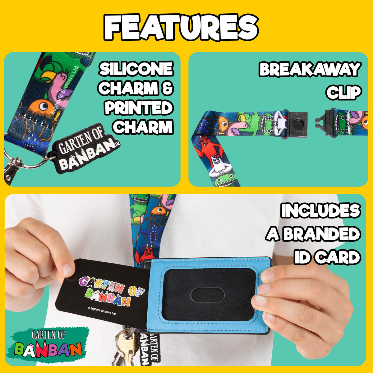 GARTEN OF BANBAN – Lanyard with Silicone Charm & ID Badge Holder | Bre ...