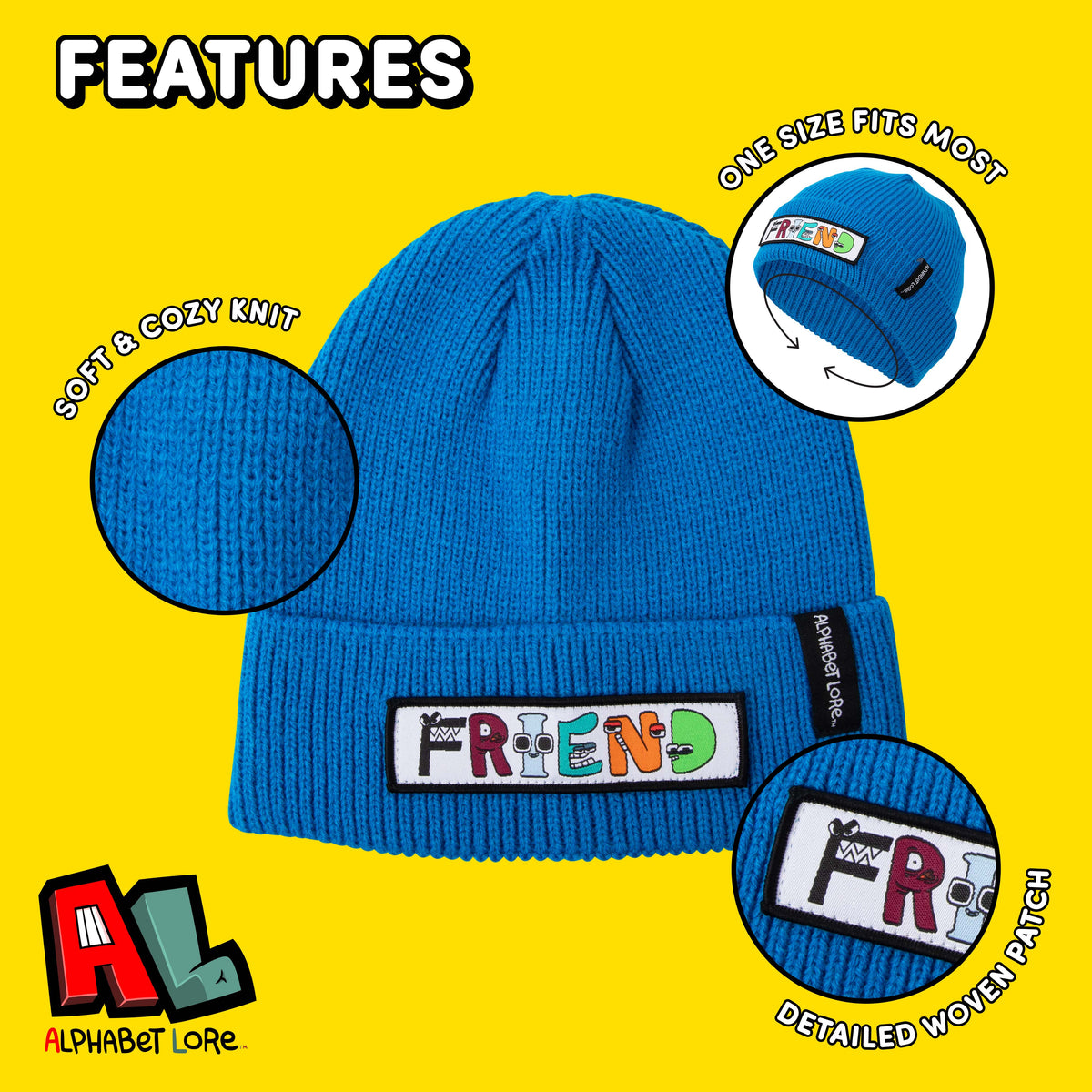 ALPHABET LORE - FRIEND Embroidered Knit Beanie (Unisex) – EpicDrops.com