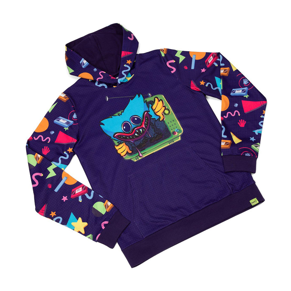 POPPY PLAYTIME - TV Huggy Wuggy Premium Hoodie (Unisex, Pullover w/ Fr ...