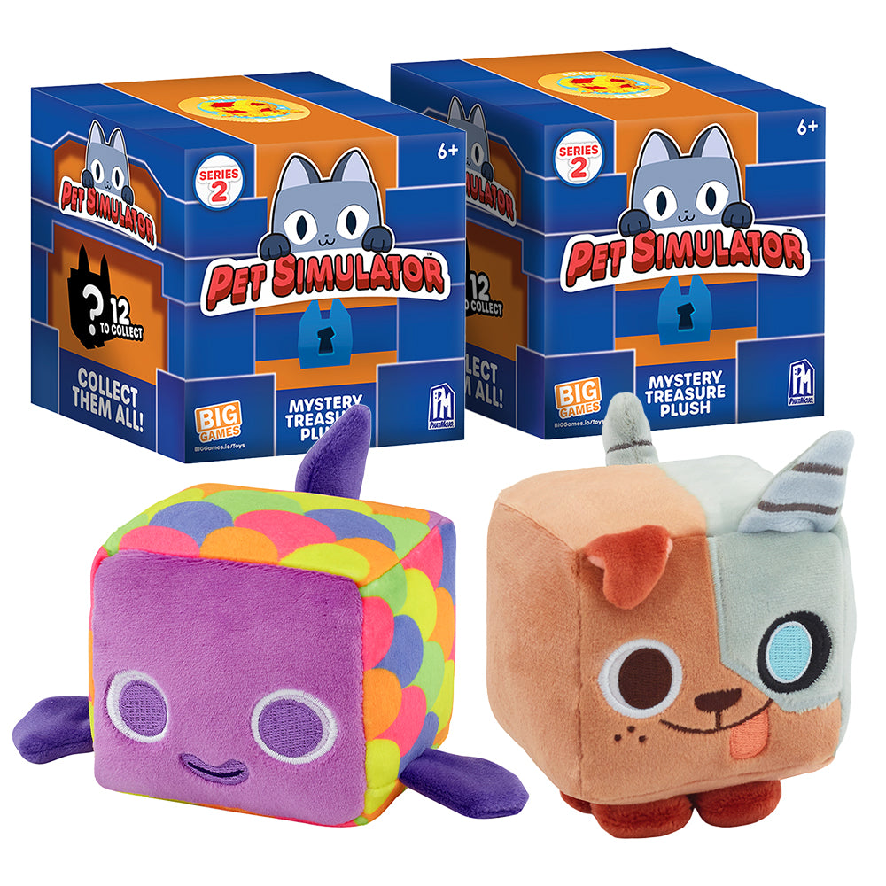 PET SIMULATOR - Mystery Pet Treasure Plush 2-Pack (Two 4" Collectible ...